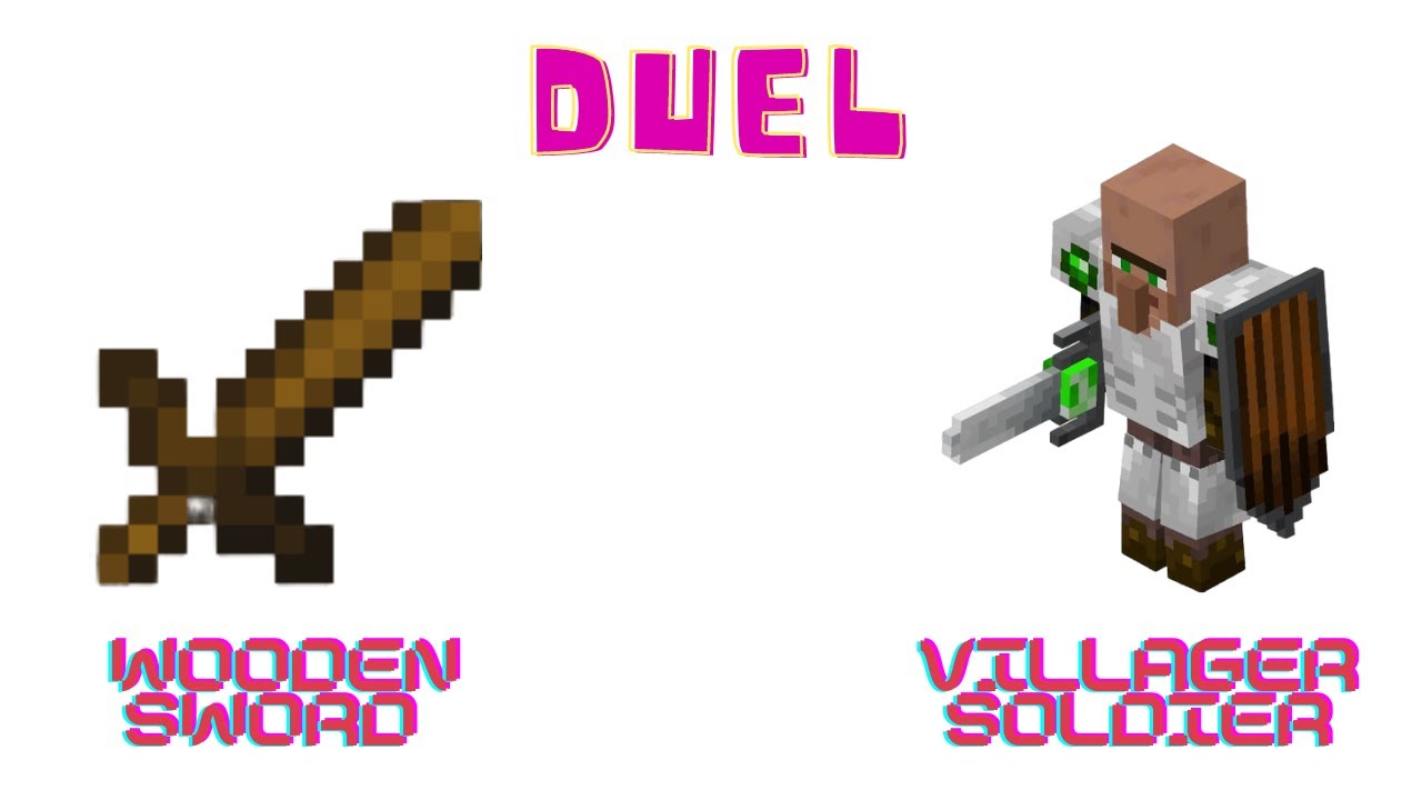 Wooden sword VS Villager Soldier. - YouTube