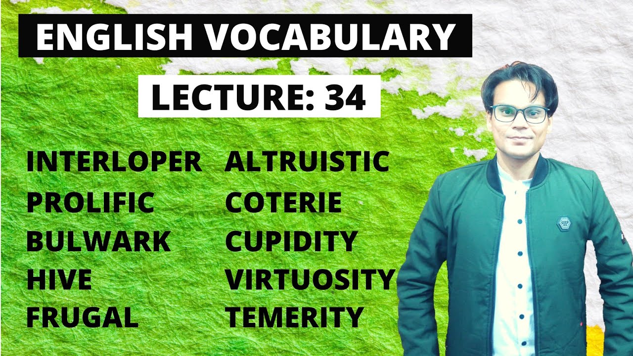 English Vocabulary | Lecture # 34 | Lectures by Waqas Aziz | Waqas Aziz ...