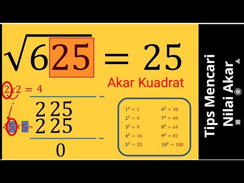 Cara Menghitung Nilai Akar Pangkat Dua - YouTube