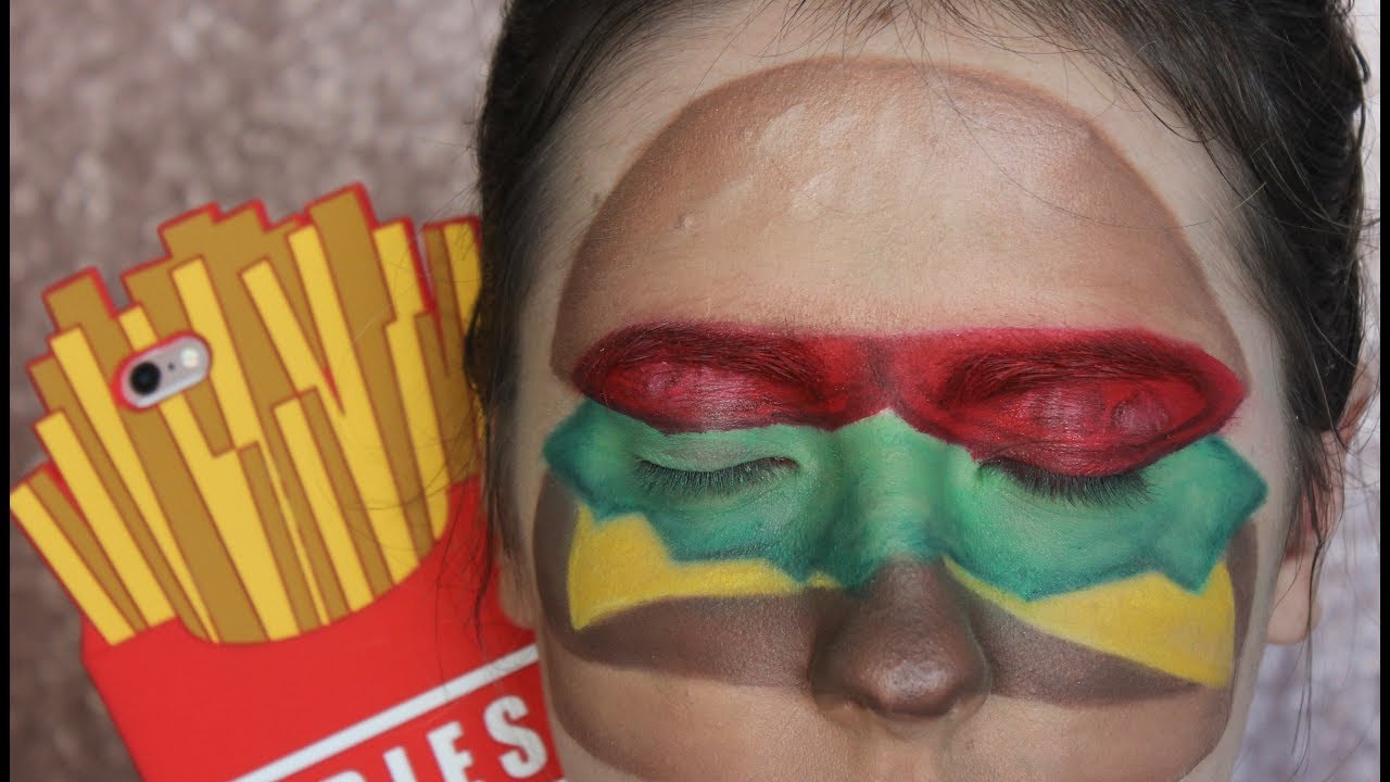 BURGER makeup look! - YouTube