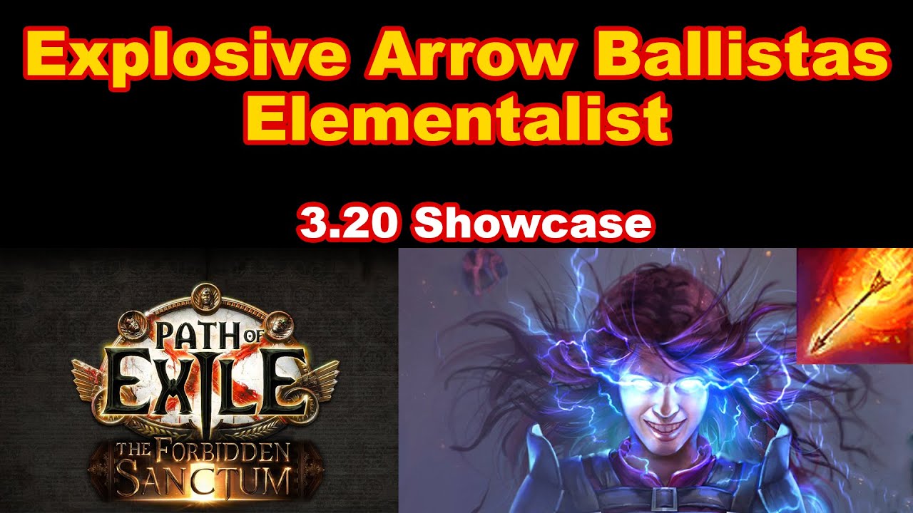 [POE 3.20] Explosive Arrow Elementalist Mapping Bossing Showcase - YouTube