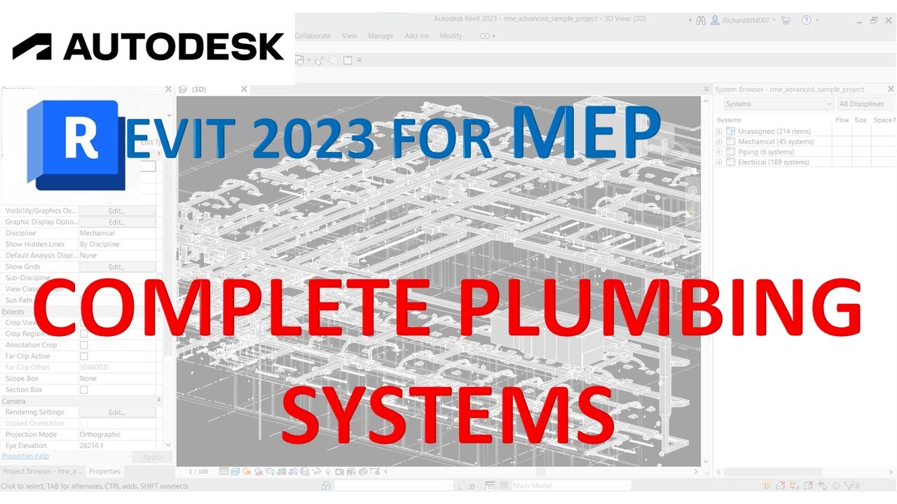 REVIT 2023 FOR MEP - PLUMBING SYSTEM - YouTube