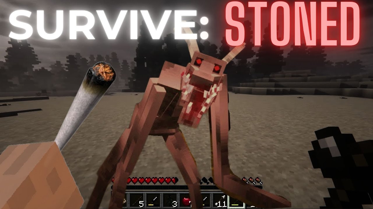 Surviving Minecraft's Scariest Creatures While High - YouTube
