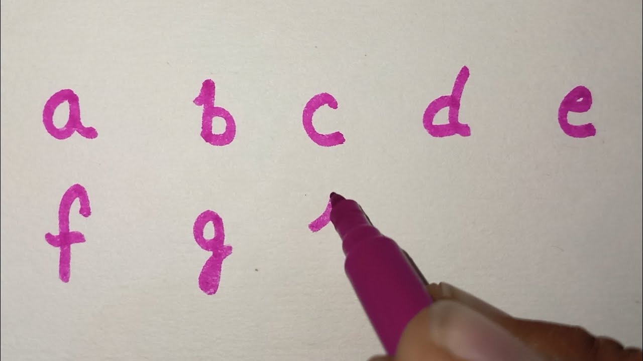 small abc writing with Sketch pen 🖊️🖊️|| how to write small letters ...