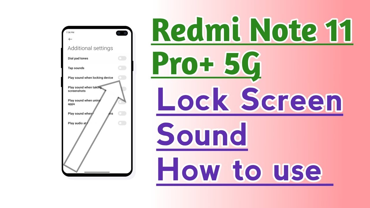 Redmi Note 11 Pro+ 5G Lock Screen Sound How to use - YouTube