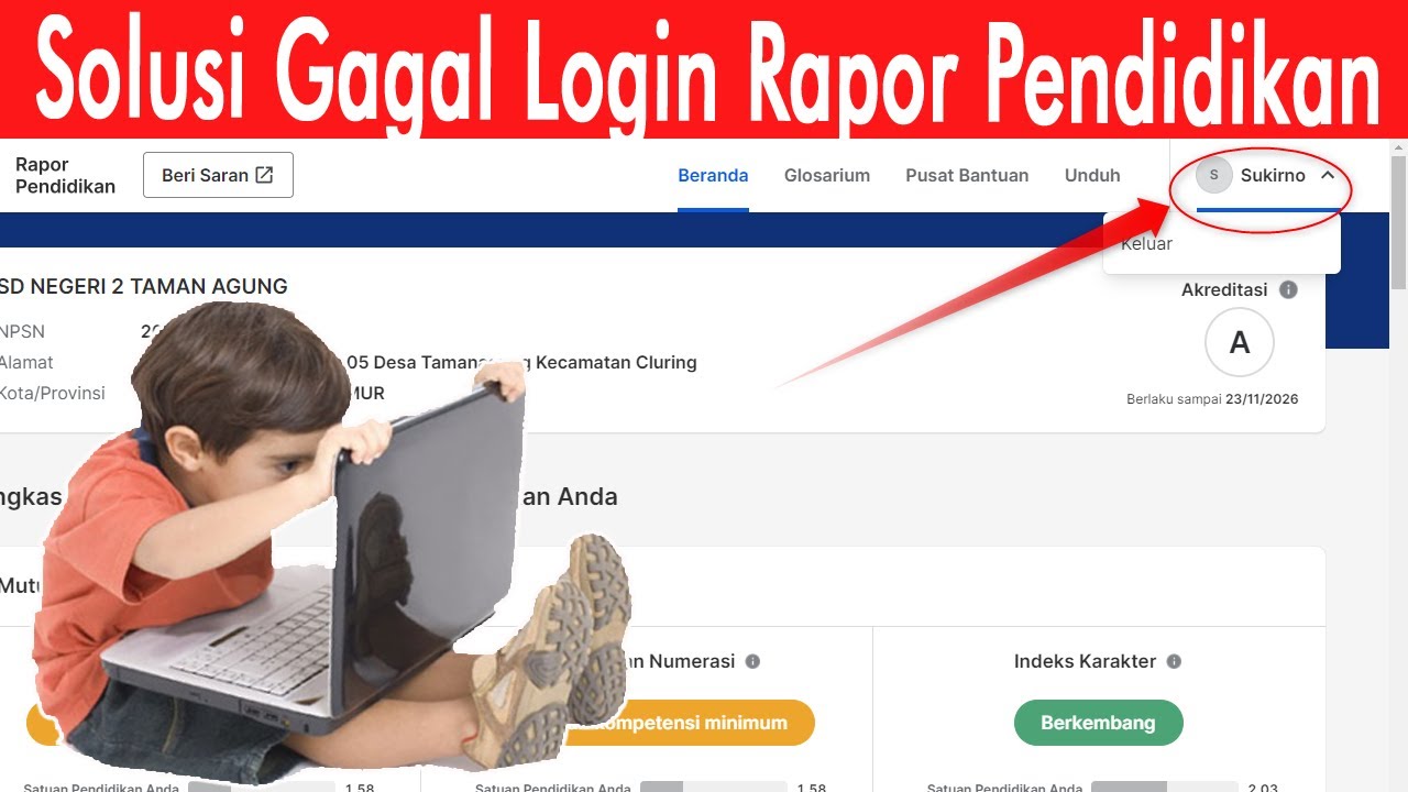 solusi atau cara mengatasi gagal login rapor pendidikan sekolah 2022 ...