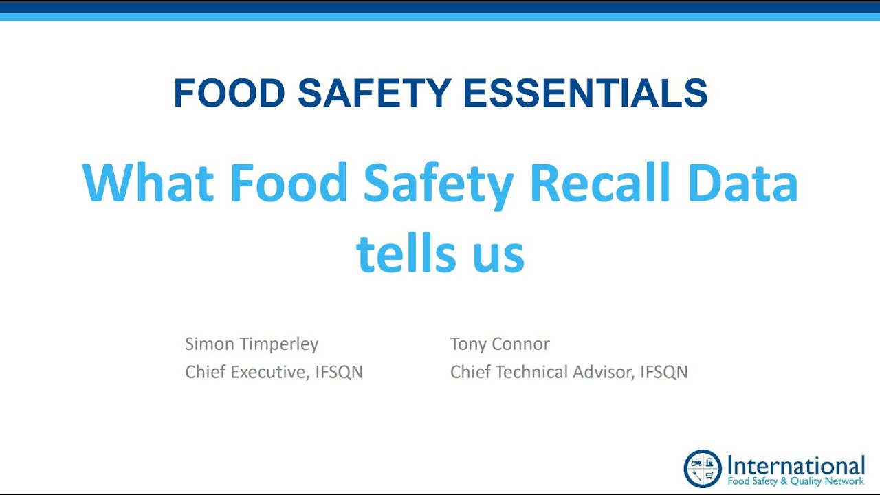 What Food Safety Recall Data Tell Us - Part 1 - YouTube