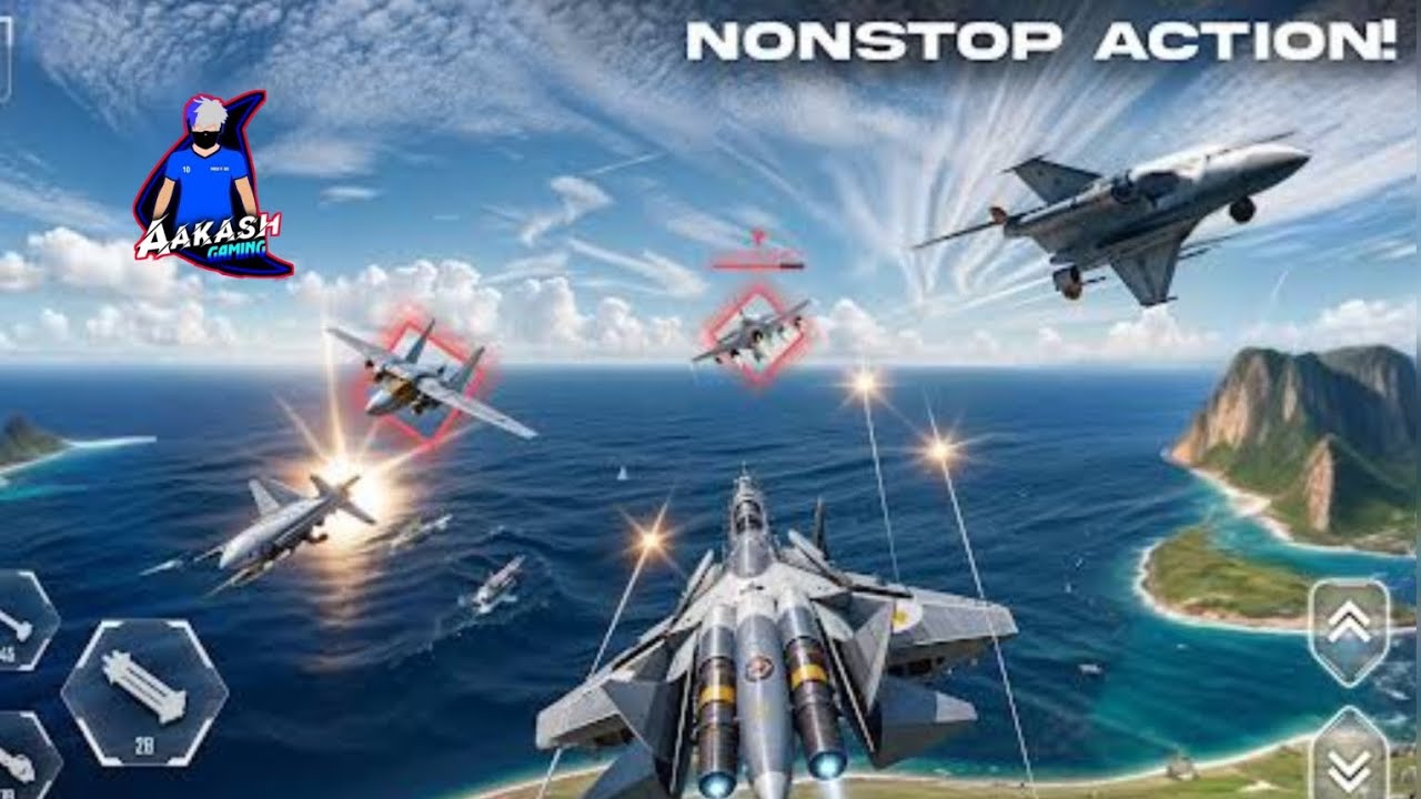 New Action fighter jet HQ quality 90 fps gameplay for android - YouTube