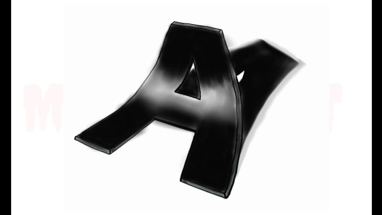 How to Draw 3d Latter A!!ए का जादुई 3d चित्र कैसे बनाऐं!! Easy Drawing ...