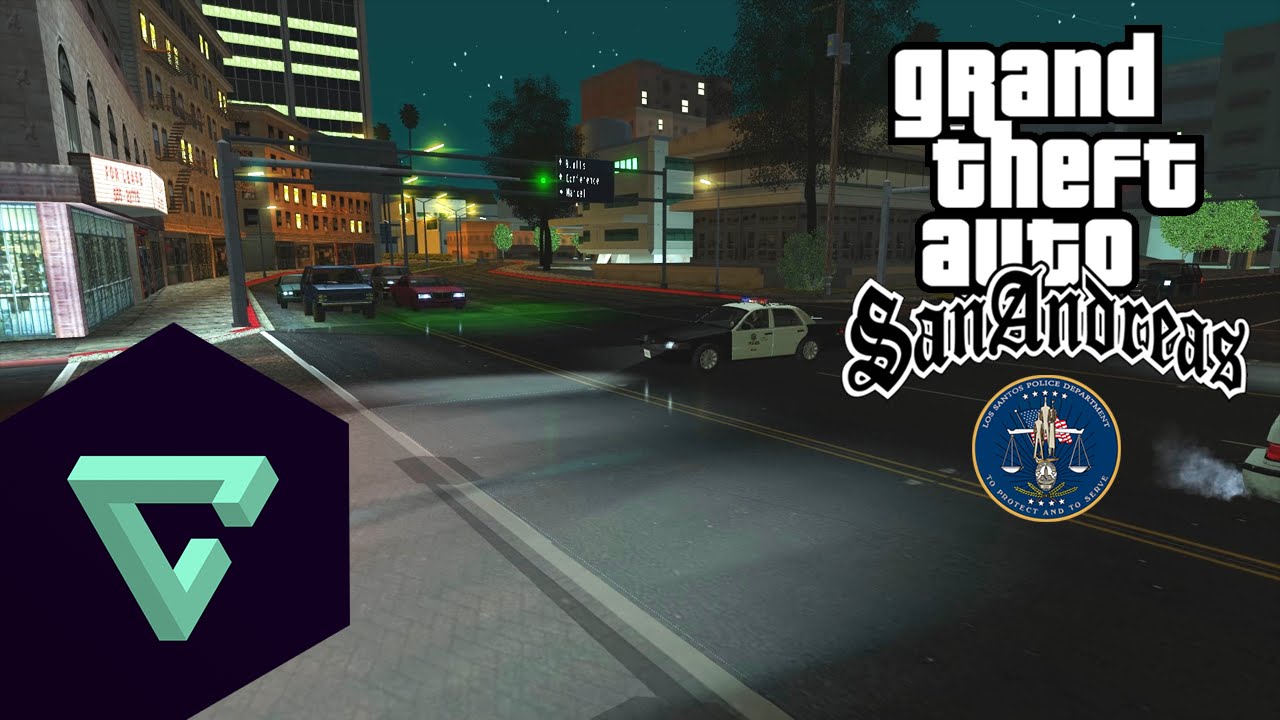 LAPD units responding code 3 through intersections ~ GTA: SA-MP - YouTube