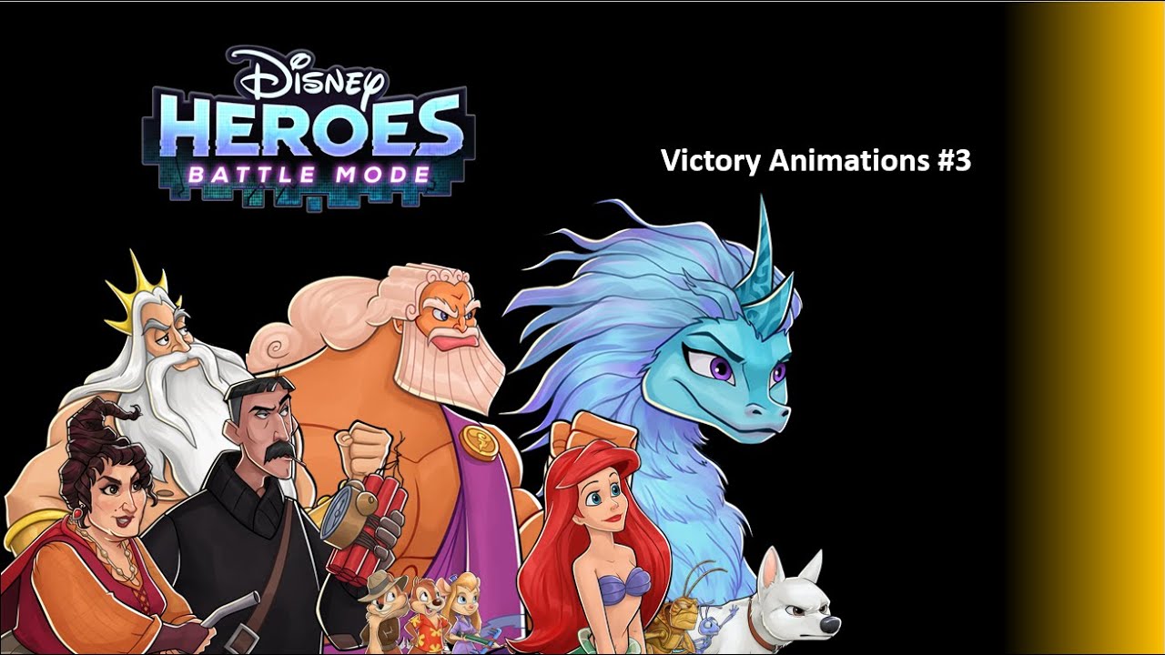 Disney Heroes Battle Mode - Victory Animations (Part 3) - YouTube
