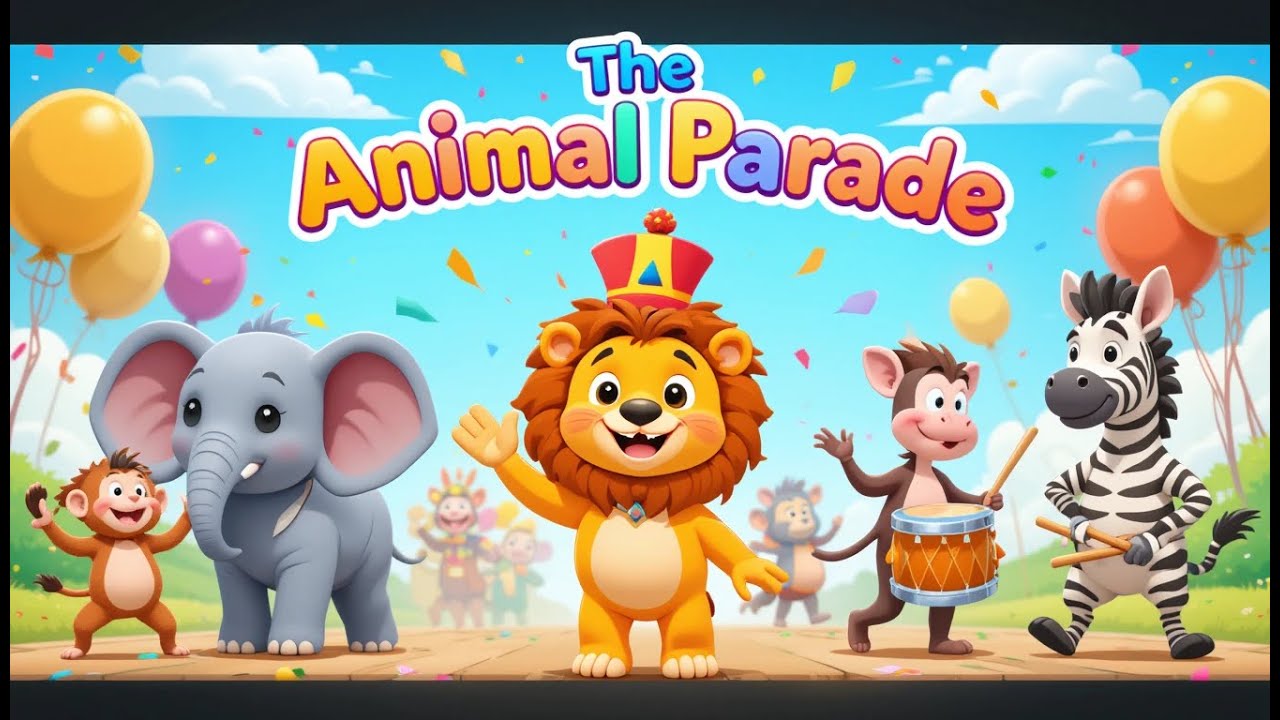 🐘🎶 The Animal Parade – Fun & Colorful Kids’ Song | Marching Animals ...