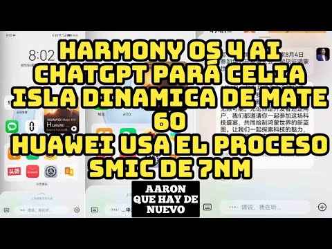 HarmonyOS 4 AI ChatGPT para Celia, Isla Dinamica de Mate 60, Huawei usará SMIC de 7nm - YouTube