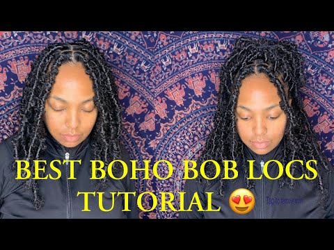 BEST BOHO BOB LOCS | DISTRESSED FAUX LOCS TUTORIAL Very Detailed/ Using ...