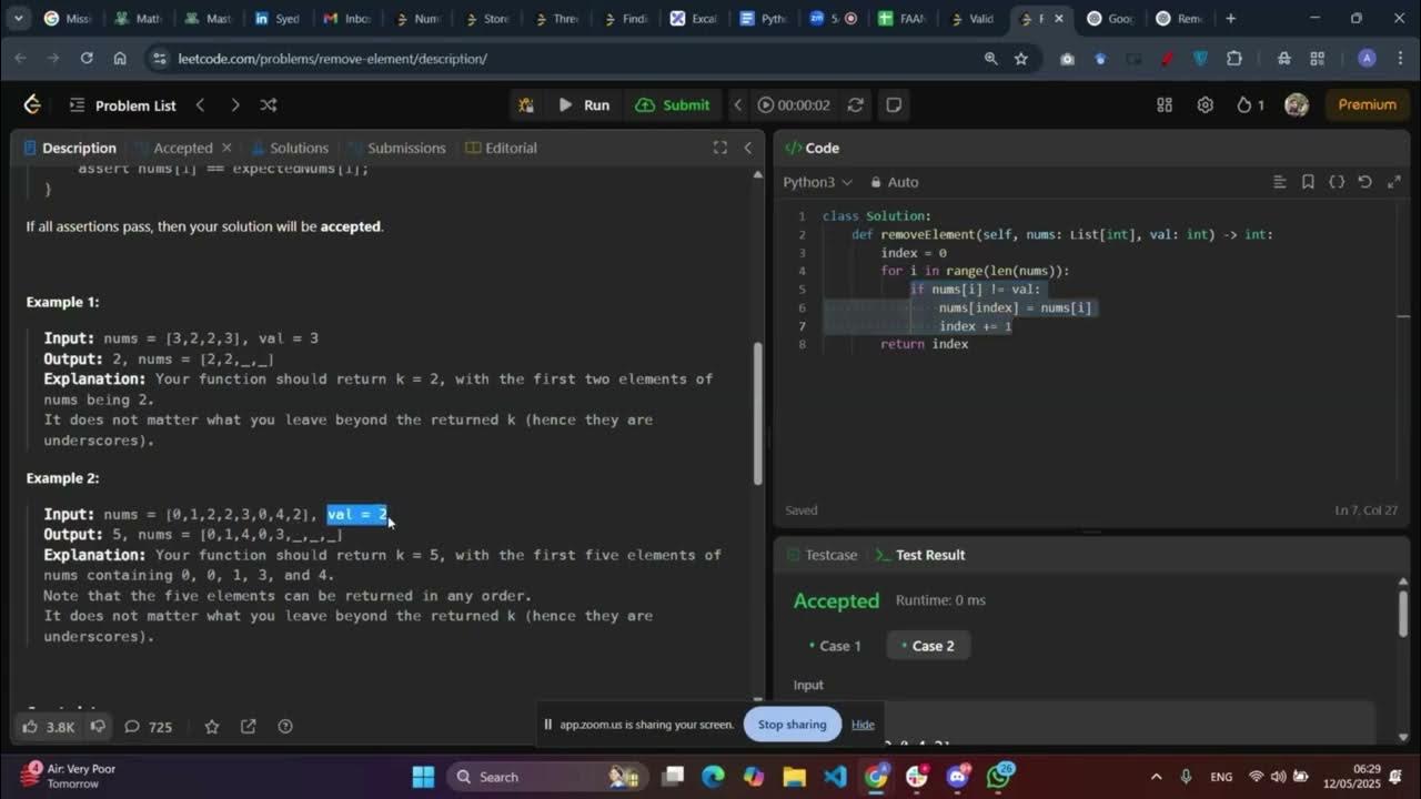 Remove Element Leetcode - YouTube