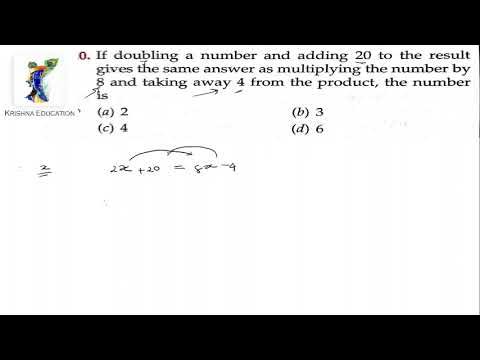If doubling a number and adding 20 to the result gives the same answer as multiplying the number ...