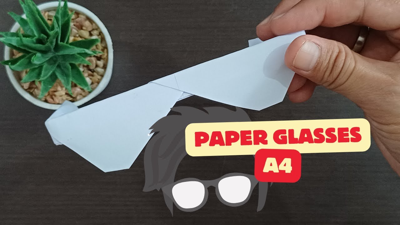 How to make glasses using A4 paper - YouTube