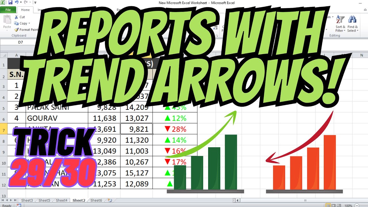 #29/30 || How to Prepare reports with trend arrows?? || One Stop ...