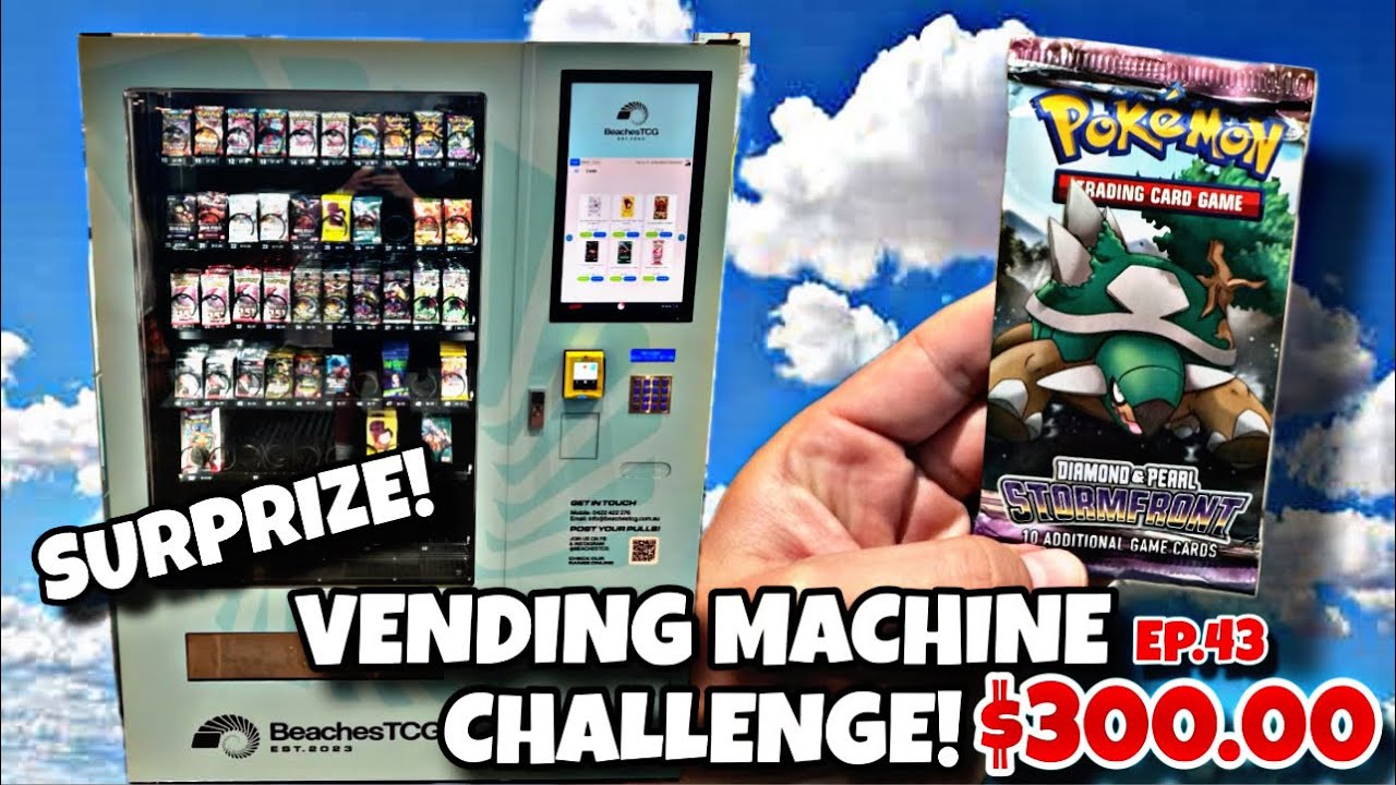 $300 Pokémon Vending Machine CHALLENGE! Surprise packs! #reaction # ...