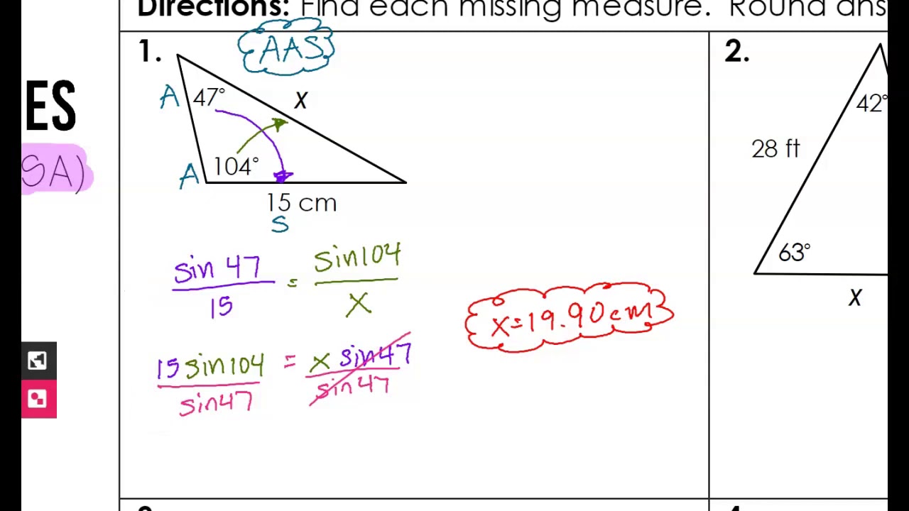 U3.3 OL Law of Sines Notes - YouTube