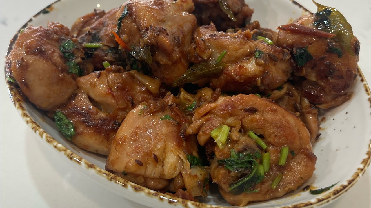 White chicken fry Fiji style | chicken fry in tomato & whole spices ...