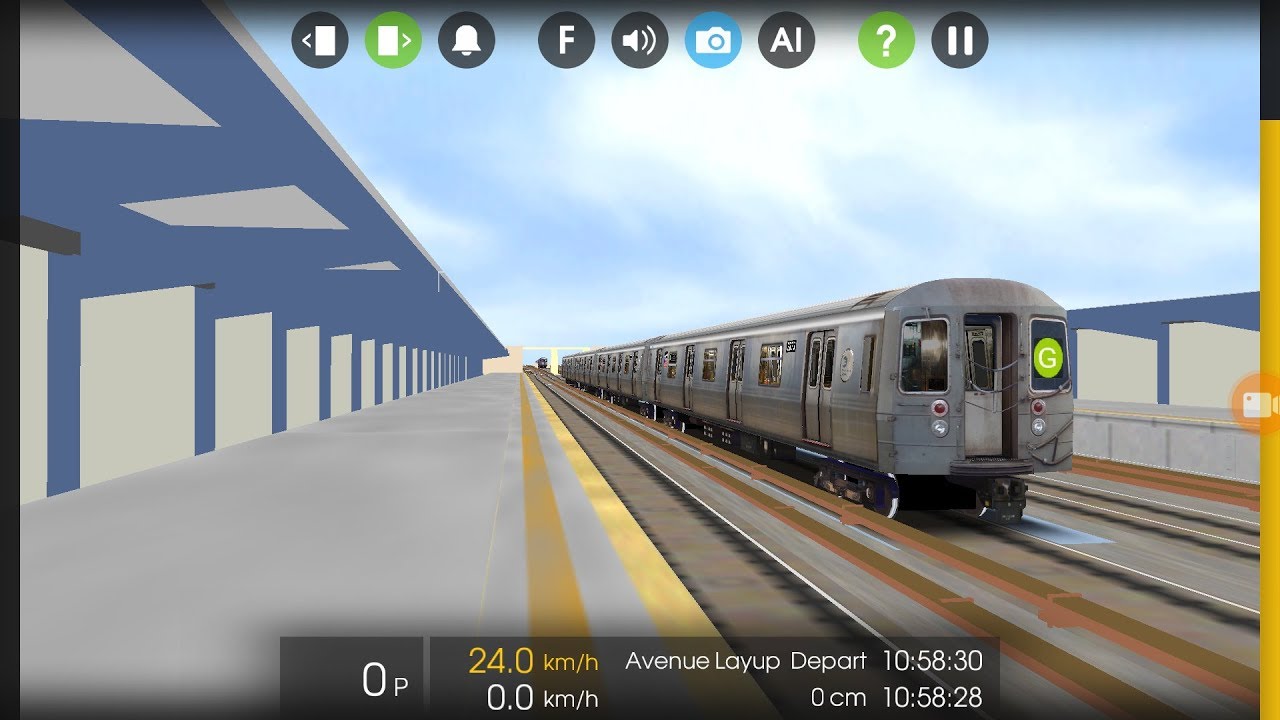 Hmmsim 2: MTA NYCT Westinghouse Amrail R68 (G)Train Full Route to Court ...