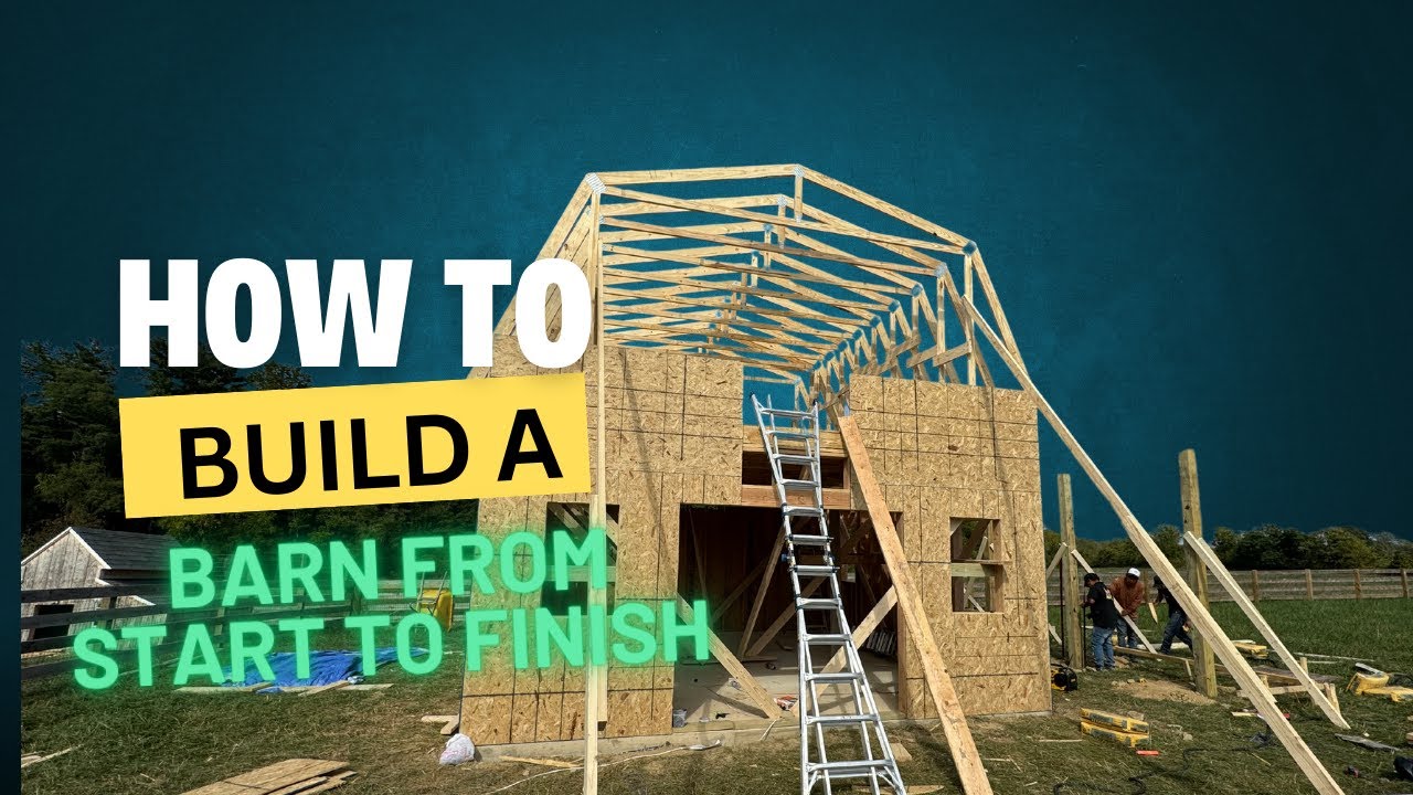 How to build a (20x20) barn from start to finish (PART 1) - YouTube
