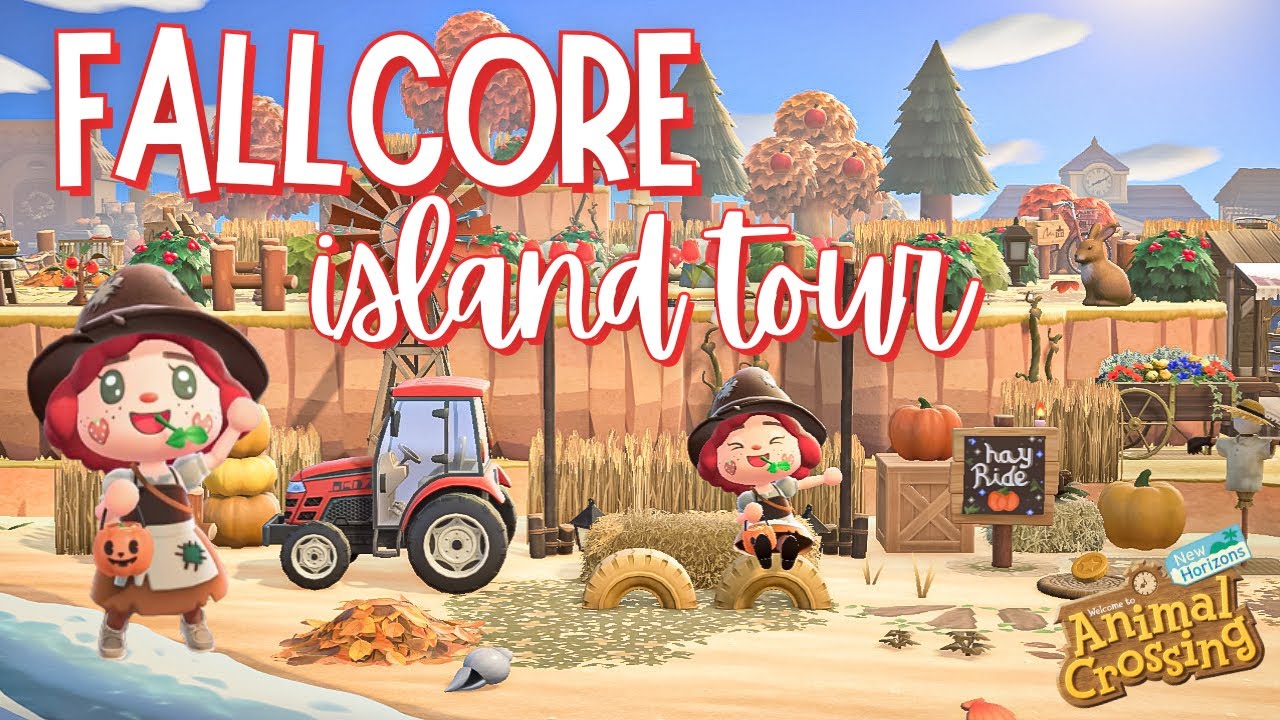 Fallcore Autumn Island Tour! 🍂 HAY RIDES & CORN MAZE!? ACNH 2024 ...