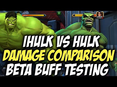 Buffed Og Hulk Vs iHulk Damage Comparison | Beta Buff Testing | Marvel ...