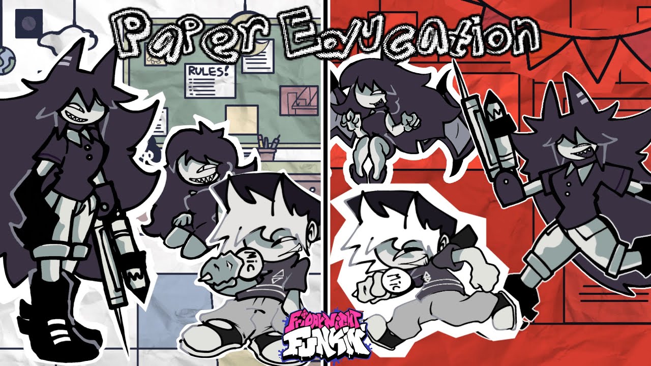 FNF: Vs Miss Circle // Paper Education Friday Night Funkin' - YouTube