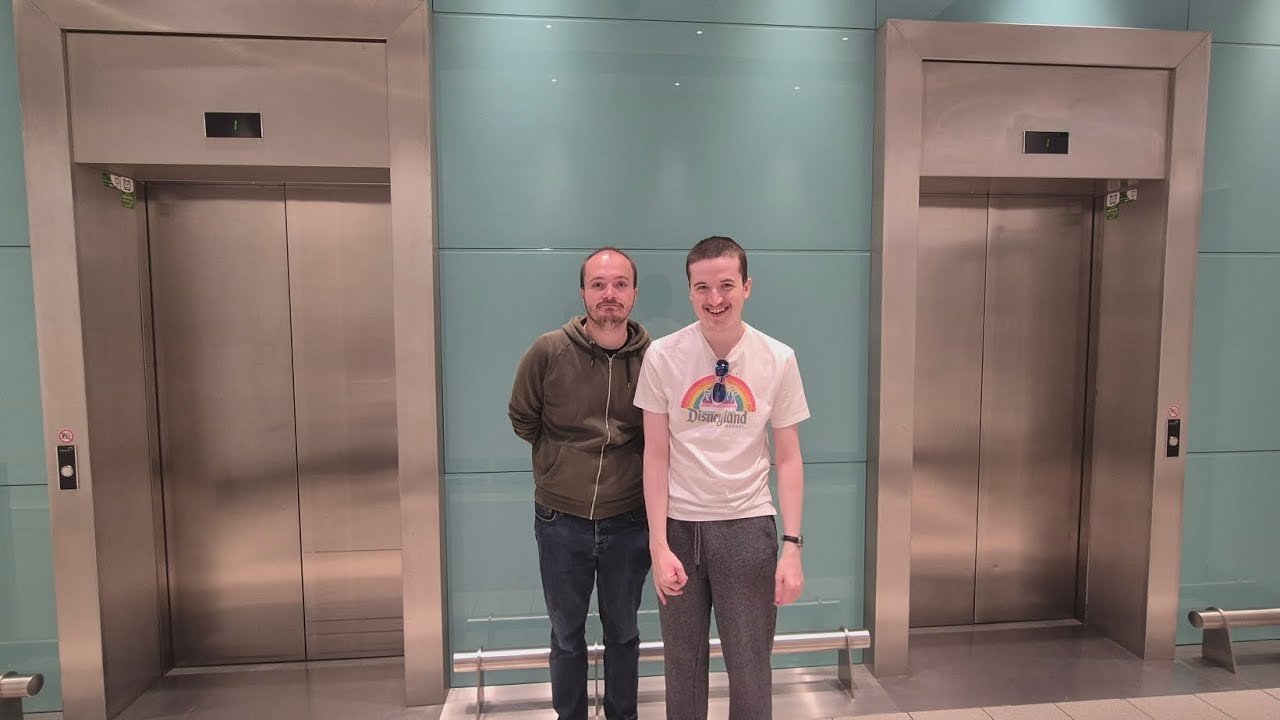 filming the Orona lifts at Castlecourt with Jonathan ...