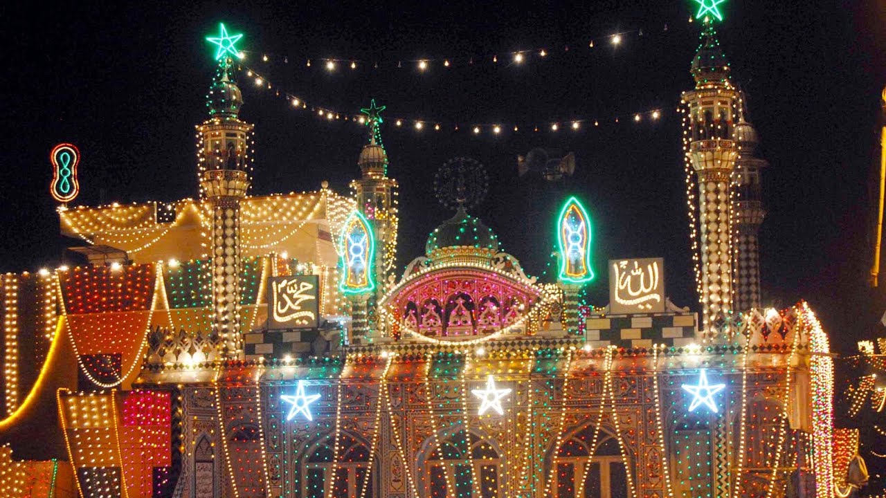 Jashan e Eid Milaad un Nabi ﷺ . Lighting Raja Bazar-Khyaban - Eidgah ...