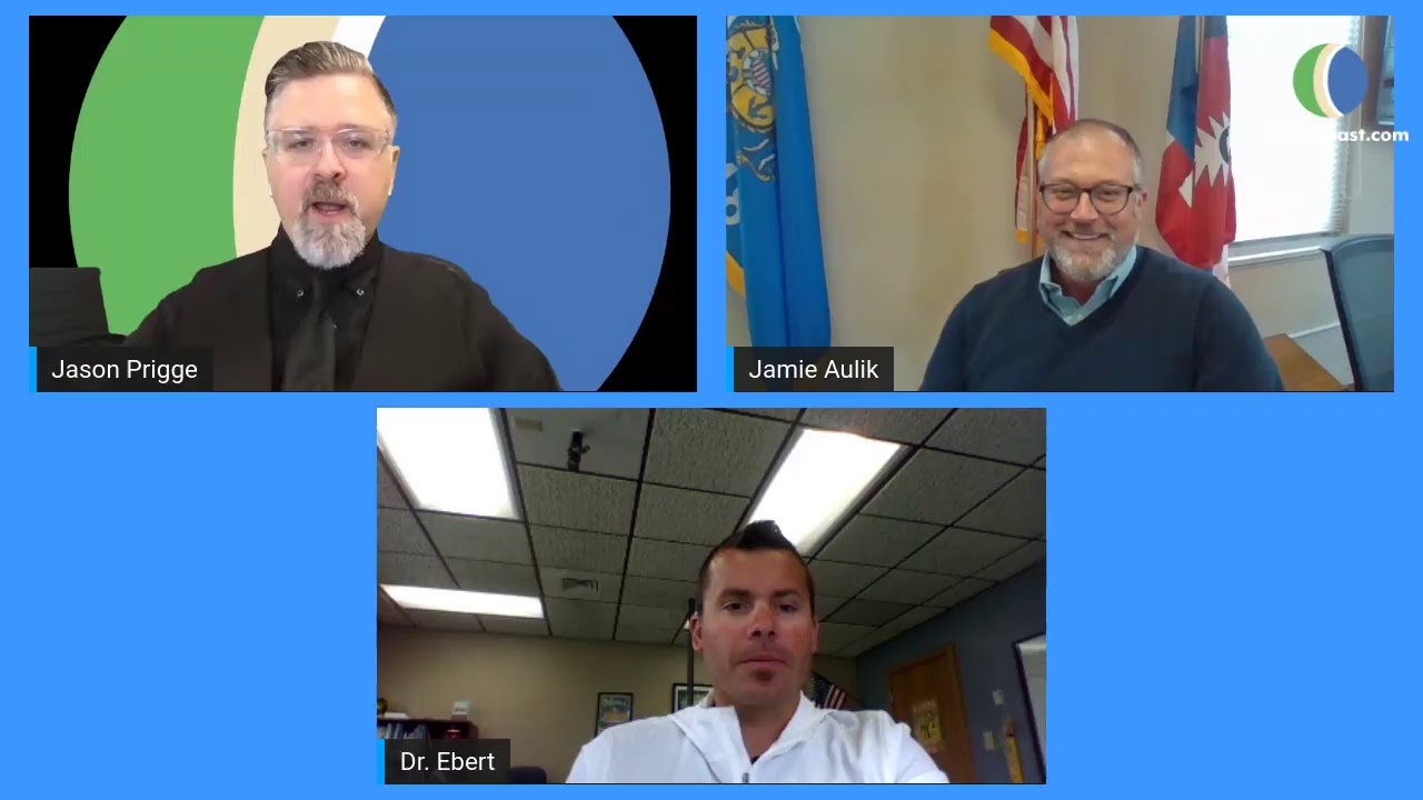 Live! With Kiel Administrators Jamie Aulik (city) and Brad Ebert ...