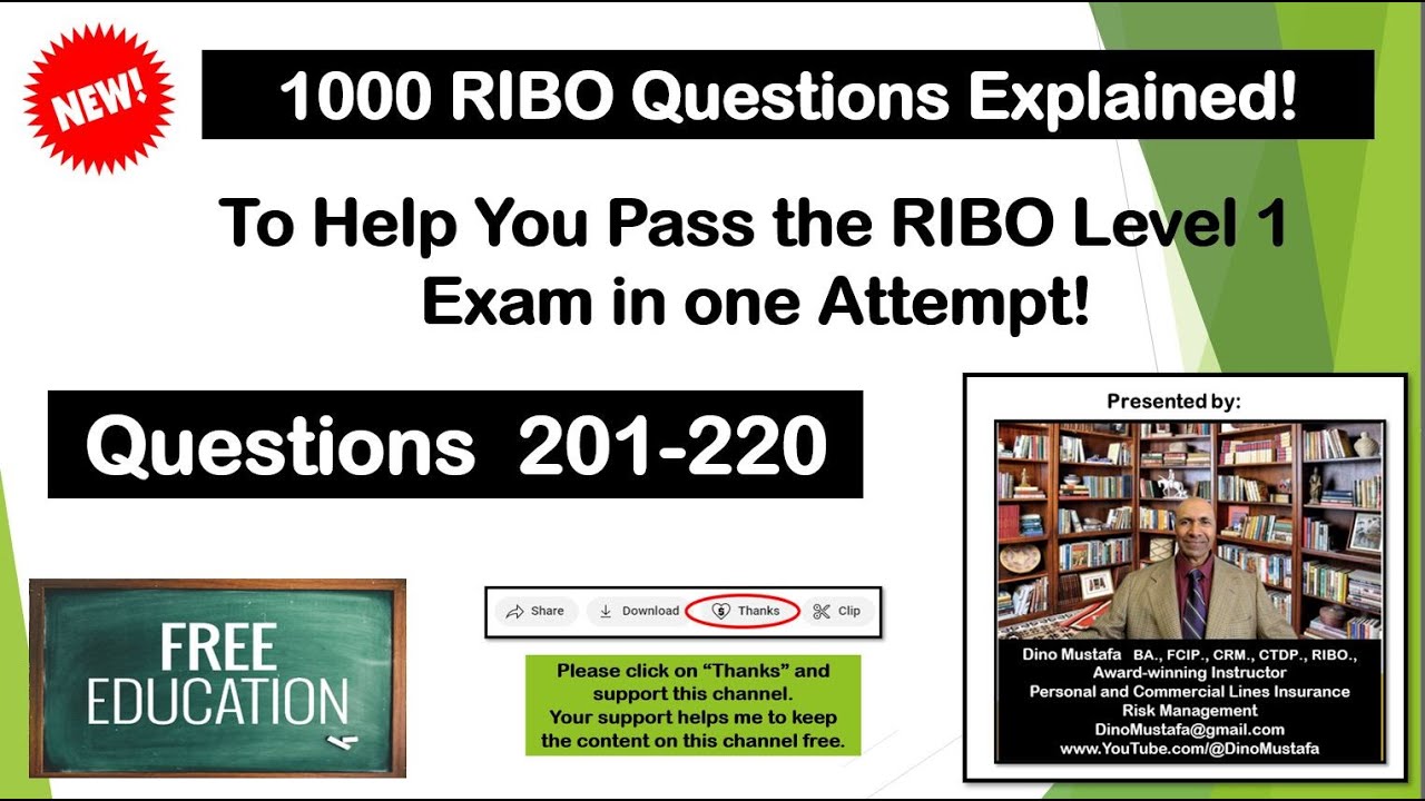 RIBO Questions Explained Questions 201-220 - YouTube