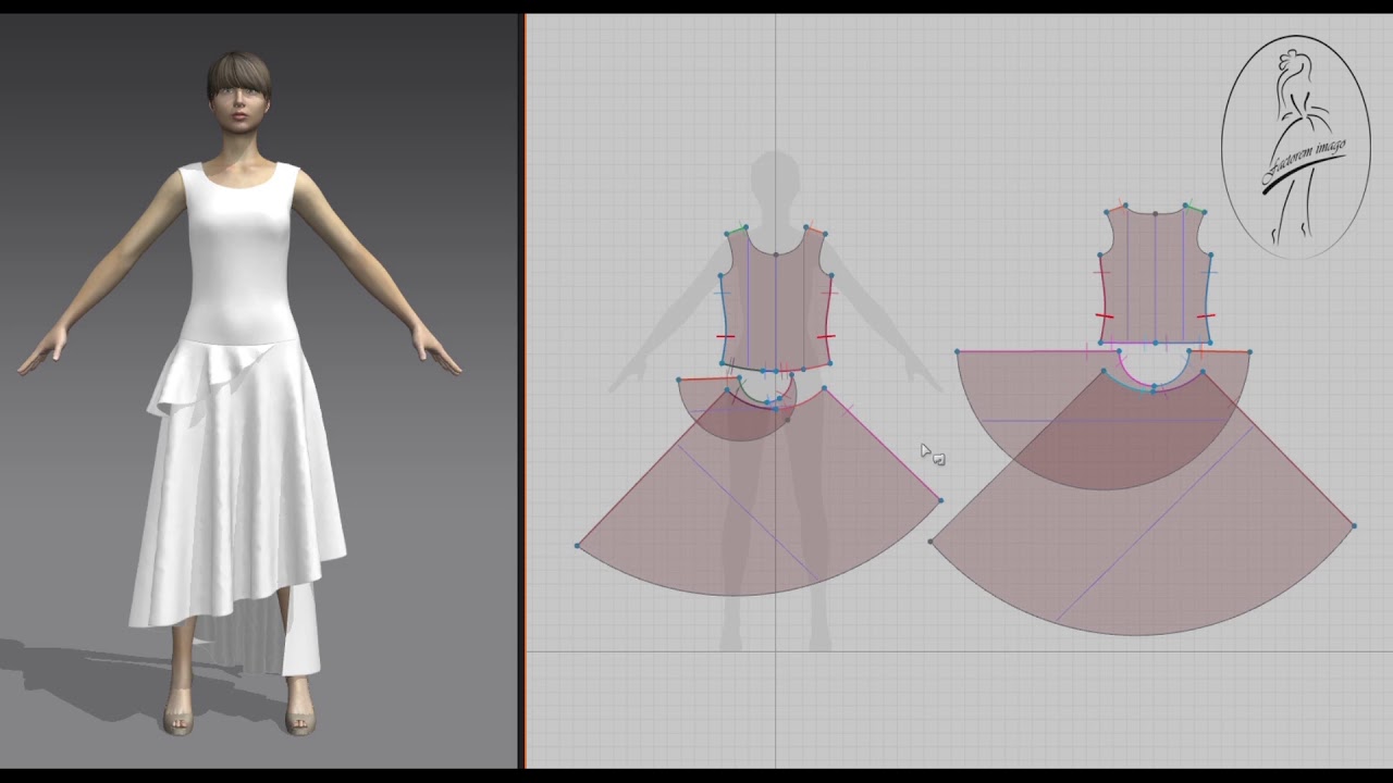 dress 6 = tank-top pattern +ruffle flounce skirt - YouTube