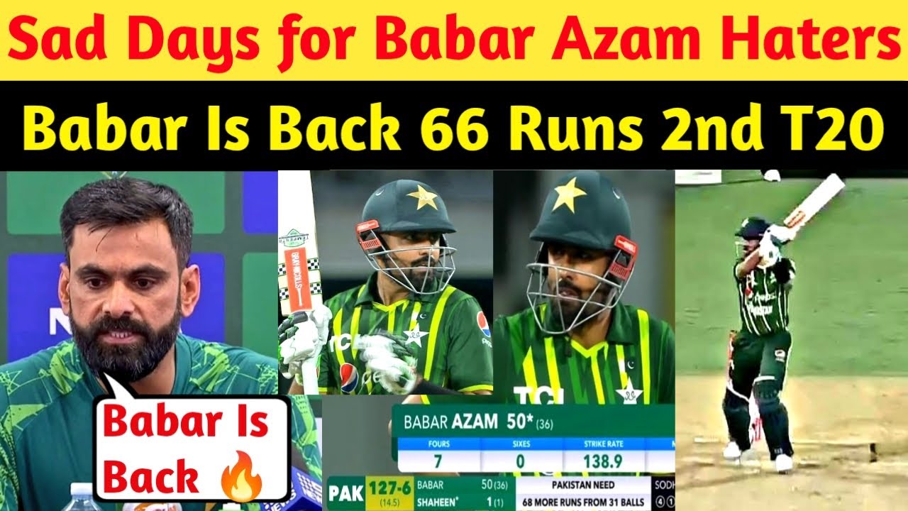 Pak Vs Nz T20 Match Sad Days For Babar Azam Haters Babar Azam Is