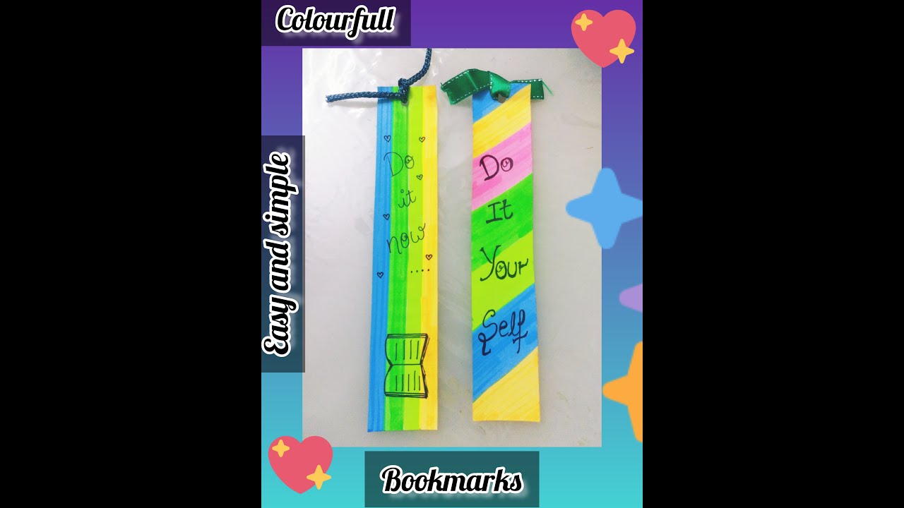 Easy and beautiful bookmark || Handmade bookmark || DIY || Bookmark ...
