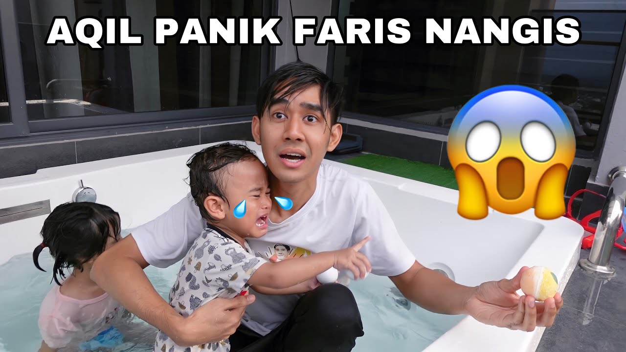 AQIL PANIK FARIS NANGIS 😱 MANDI BUIH DALAM JAKUZI 😂 - YouTube