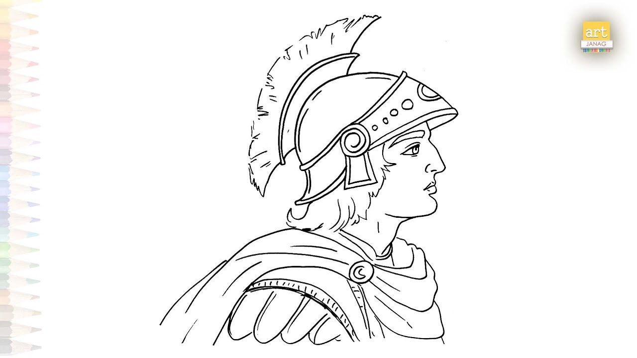 Alexander the Great face drawings | Art tutorial | How to draw ...