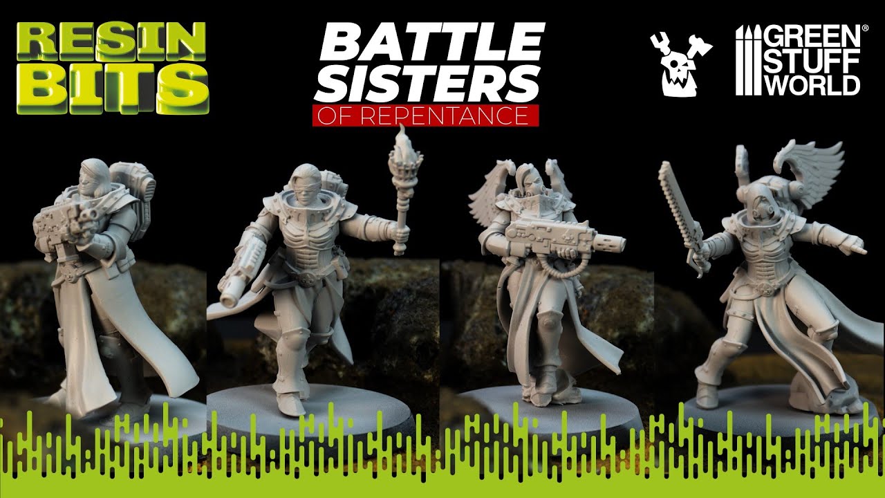 Battle Sisters of Repentance - GSW Resin Bits - YouTube