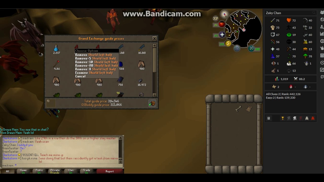 Old School Runescape slayer loot Fire giants - YouTube