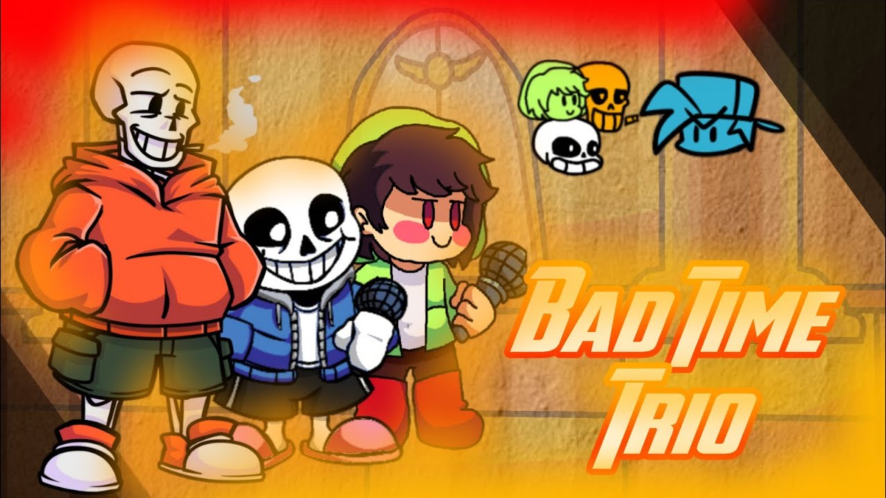 Finalmente Consegui Passar!!! FNF Vs Bad Time Trio Mod Android Ninja ...