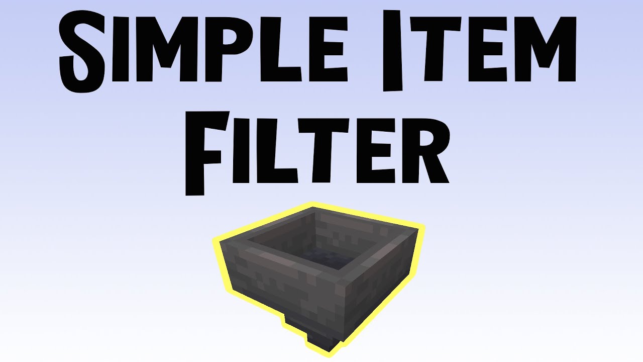 Red Stone Item Filter Tutorial! | Minecraft Tips & Tricks - YouTube