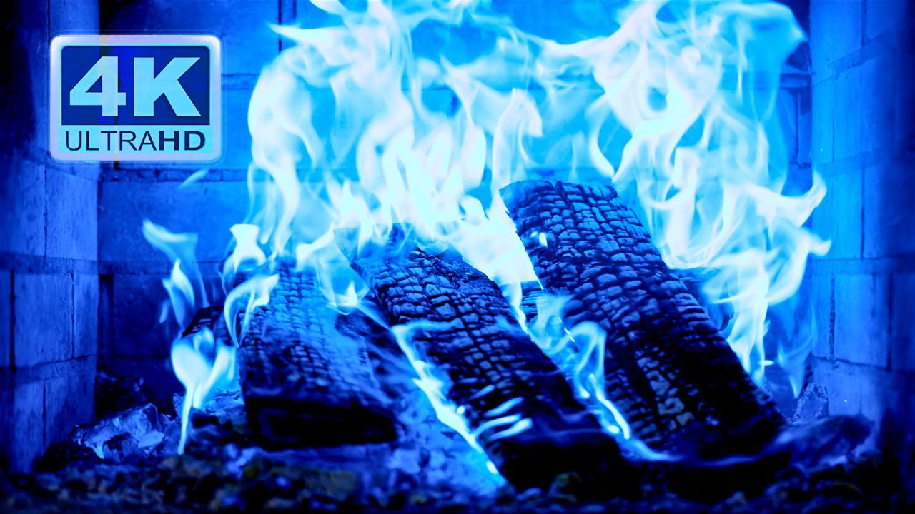 🔥 BLUE FIREPLACE 4K Ultra HD - YouTube