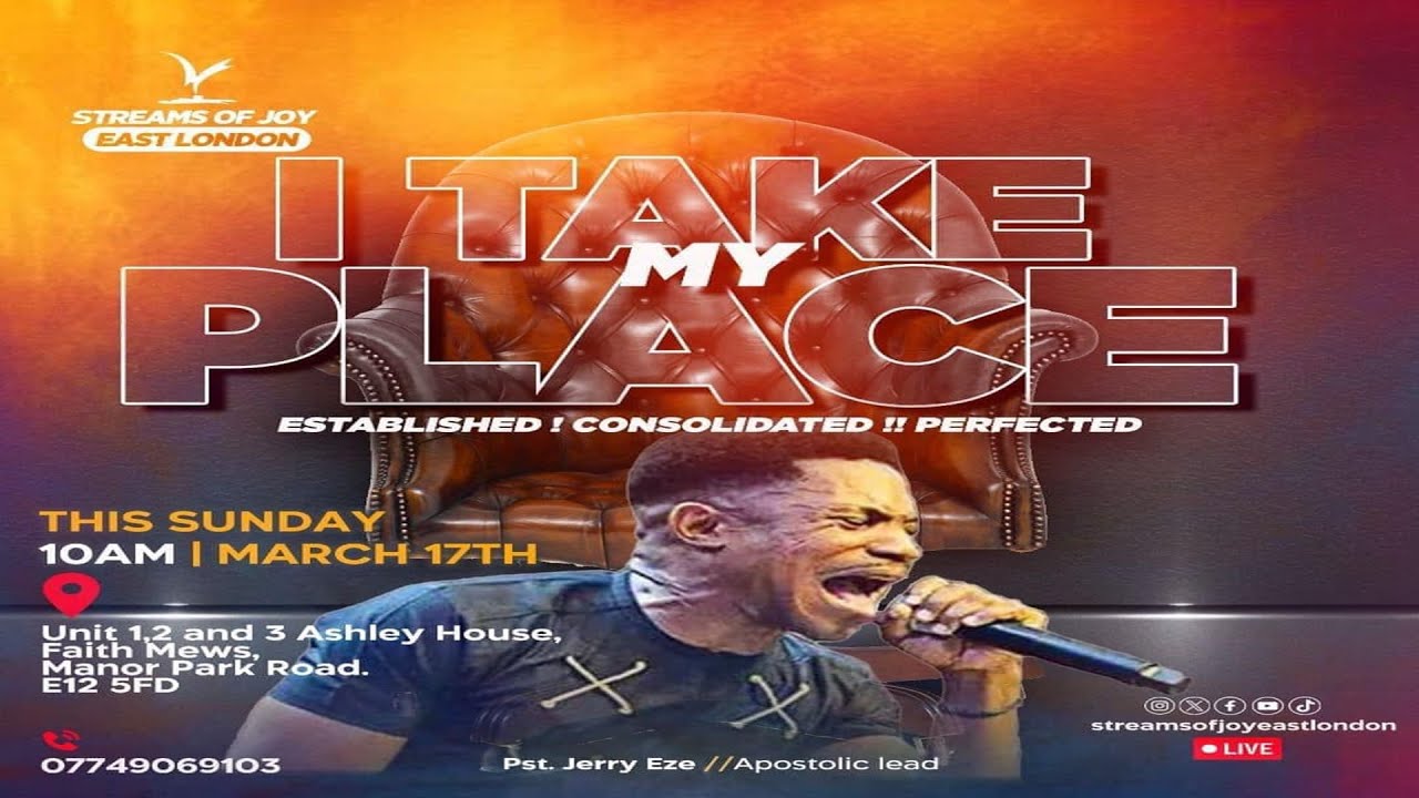 I TAKE MY PLACE || SUNDAY SERVICE || 17TH MARCH 2024 - YouTube