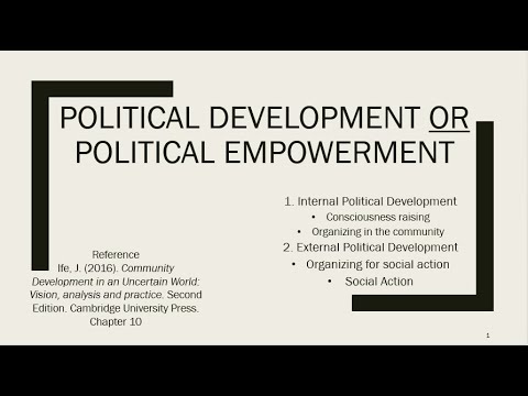 Political development or Political Empowerment part 1- Community ...