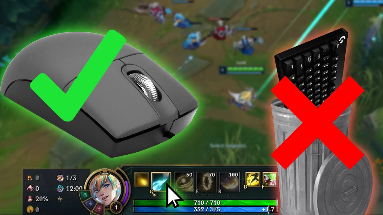 Playing League of Legends with Mouse only (Ezreal adc) - YouTube