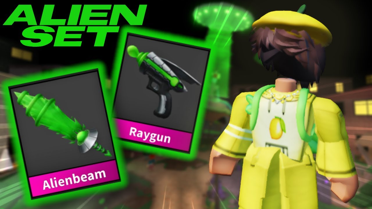 Playing MM2 With NEW Alien Set! - YouTube