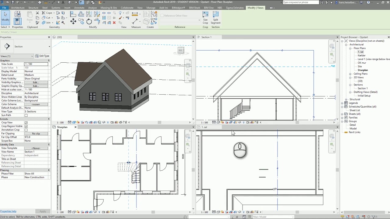 Opstart i Revit 10, trapper - YouTube