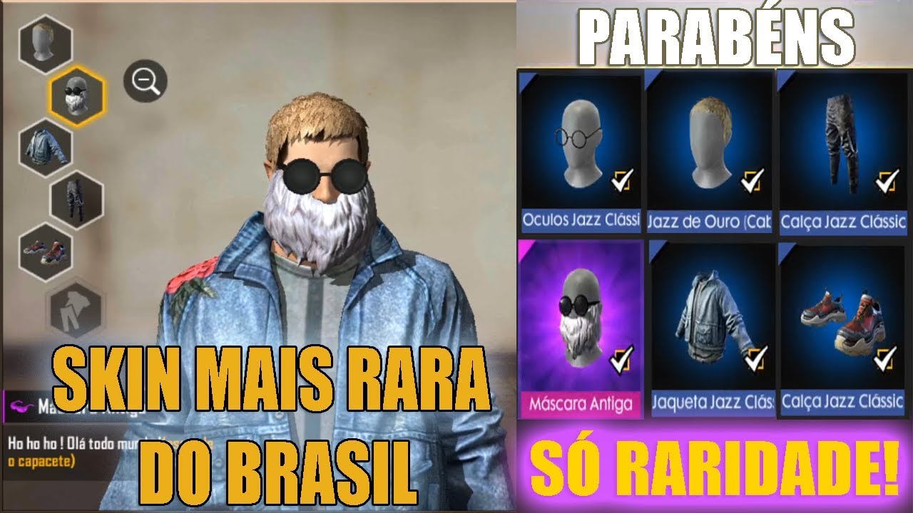 Peguei as Skins Mais Raras do Brasil no Free Fire! Ganhou a calça ...